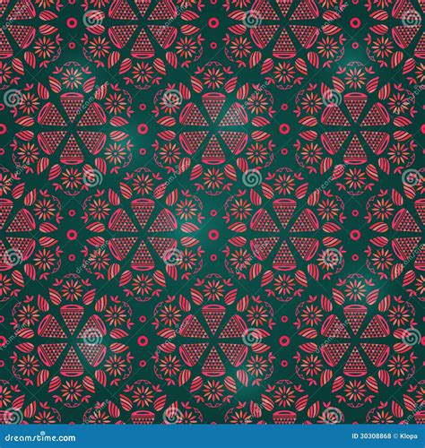 Abstract Seamless Retro Background Pattern Stock Illustration