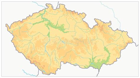 Czech Republic Physical Map No Text Stock Illustrations 2 Czech