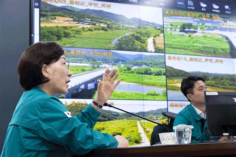 환경부 열린장관실 장관 동정 한화진 환경부장관 원주지방환경청 여름철 홍수기 대비 준비사항 현장점검
