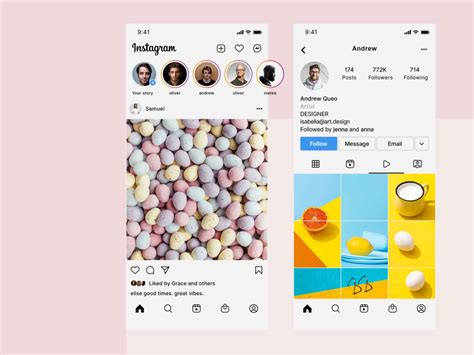 Instagram Ui Template And Mockup