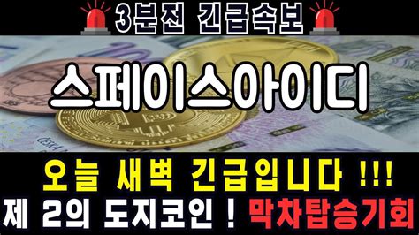 스페이스아이디 드디어 미국이 승인 했네요 바로 00시간 폭등 확정 입니다스페이스아이디 스페이스아이디코인전망 스페이스아이