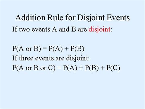 General Addition Rule AP Statistics Addition Rule For