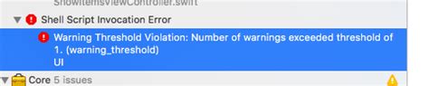 Swift Warning Threshold Violation Number Of Warnings Exceeded