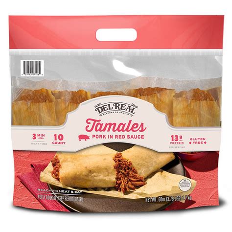 Del Real Tamales Pork In Red Sauce 10 Ct Delivery Or Pickup Near Me