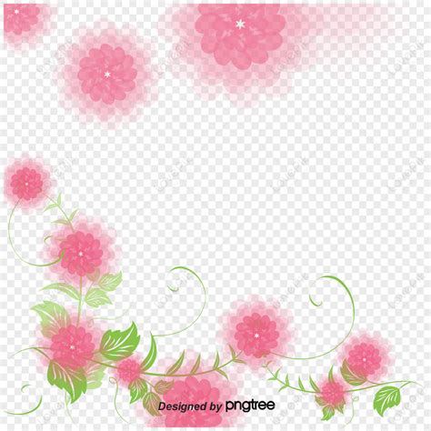 꽃 일러스트잎 일러스트나비푸른 잎꽃잎 Png 일러스트 무료 다운로드 Lovepik