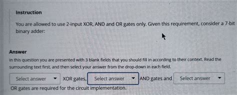 Solved InstructionYou Are Allowed To Use 2 Input XOR AND Chegg Com