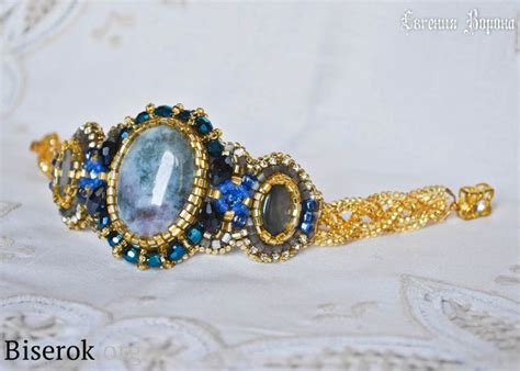 браслет с яшмой и перламутром вышивка бисером коса из полотен ндбеле русский способ обшивки