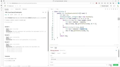 Leetcode 1995 Count Special Quadruplets Java Youtube