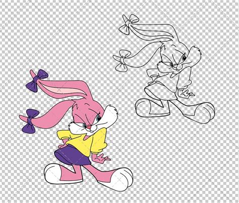 Babs Bunny Tiny Toon Adventures Svg Dxf Eps Png SvgShopArt Bugs And Lola Bunny Svg