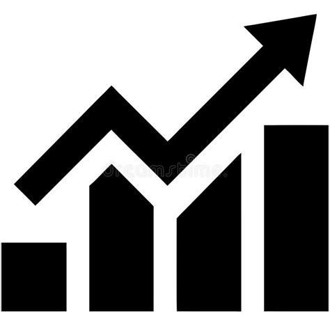 Vector Graphic Rising Bar Chart With Growth Arrow Business Success