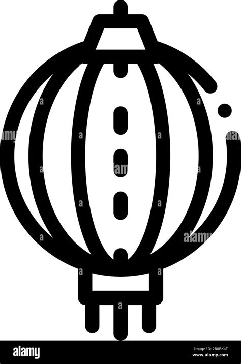 Asian Lantern Icon Vector Outline Illustration Stock Vector Image Art