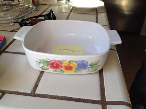 Corningware C 1996 1998 Summer Blush Square Casserole Dish With