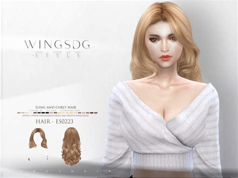 The Sims Resource Long And Curly Hair Es0223