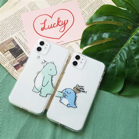 일러스트 커플 스마트폰 케이스 작은 선물로 사이가 더욱 돈독해집니다 덱셀