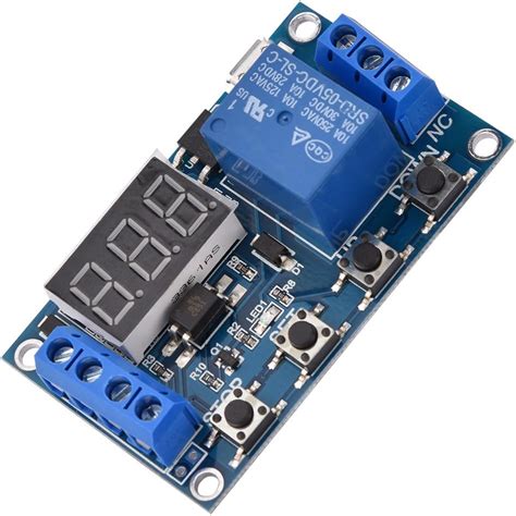 Dc 6v~30v Trigger Delay On Off Cycle Timer Relay Switch Module W Digit Led Display Micro Usb 5v