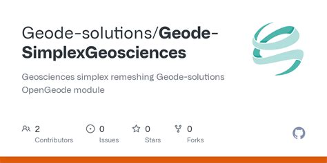 Github Geode Solutionsgeode Simplexgeosciences Geosciences Simplex