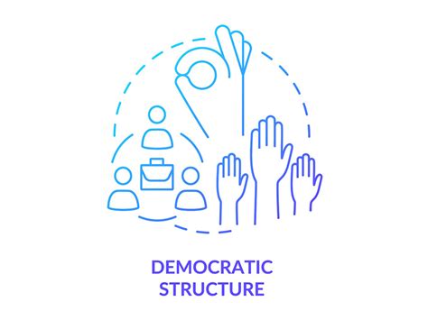 Democratic Structure Blue Gradient Concept Icon By Bsd ~ Epicpxls