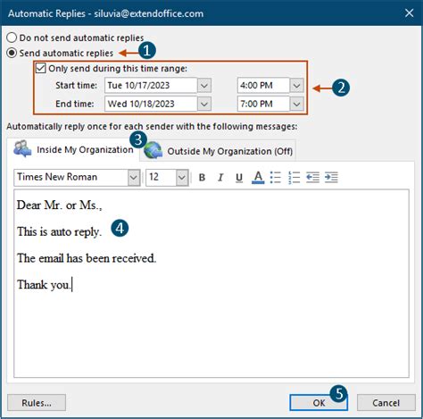 Outlookで不在時の自動返信を設定する（完全ガイド）