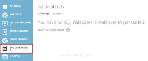 ตอนที่ 1 รู้จักกับ Service ของ Sql Azure Sql Database บน Windows Azure