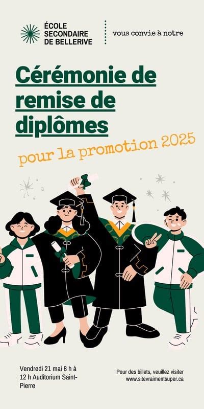 Invitations à Une Remise Des Diplômes à Personnaliser Canva