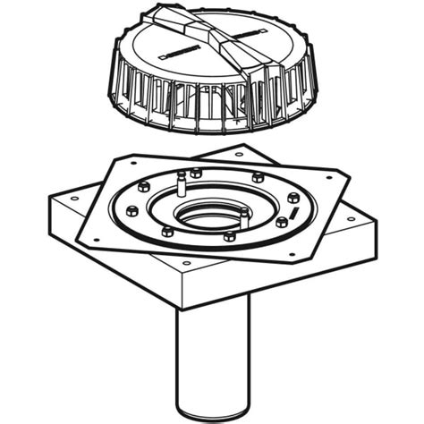 Geberit Pluvia Roof Outlet With Fastening Flange For Roof Foils