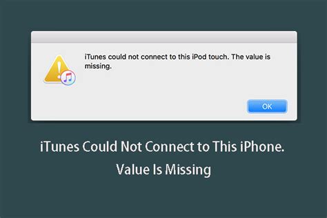 Fixed Itunes Could Not Connect To This Iphone Value Is Missing