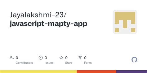 GitHub Jayalakshmi Javascript Mapty App