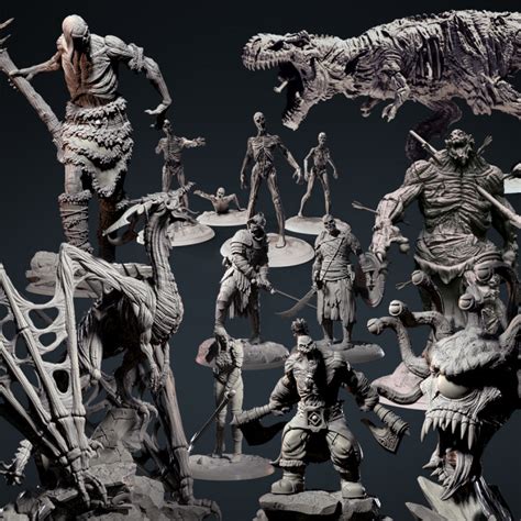3d Printable Undead Pack By Clynche Art
