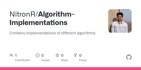 Github Nitronralgorithm Implementations Contains Implementations Of