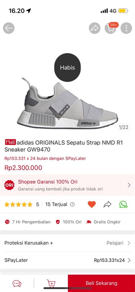 Adidas Originals Nmd R1 Fesyen Wanita Sepatu Di Carousell
