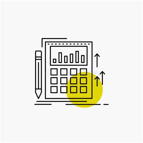 Accounting Audit Banking Calculation Calculator Line Icon Stock Vector Illustration Of