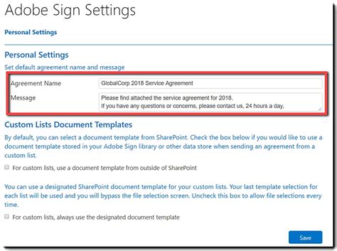 Adobe Sign For Sharepoint User Guide