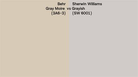 Behr Gray Moire 3a6 3 Vs Sherwin Williams Grayish Sw 6001 Side By