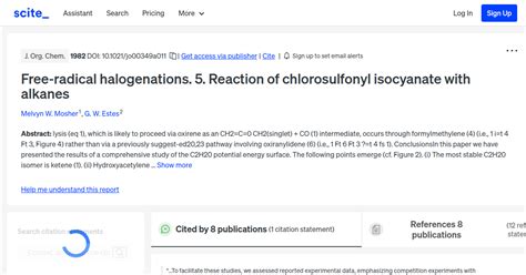 Free Radical Halogenations 5 Reaction Of Chlorosulfonyl Isocyanate