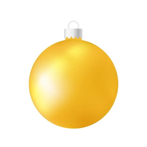 Juguete O Bola De árbol De Navidad Amarillo Ilustración De Color