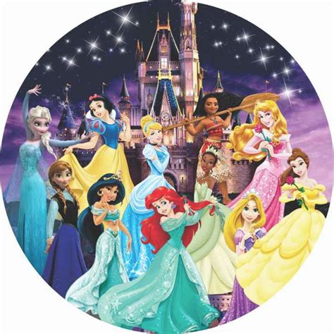Painel Redondo Princesas Elo Produtos Especiais