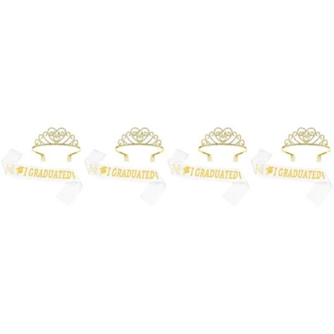 SAISON DES DIPLÔMES sets Graduation Satin Sash Crown Kit EUR PicClick IT