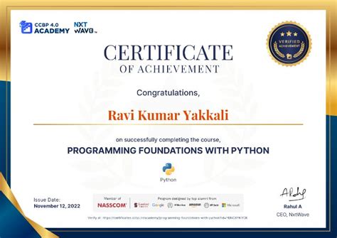 Ravi Kumar On Linkedin Nxtwave Rahulattuluri Ccbpians