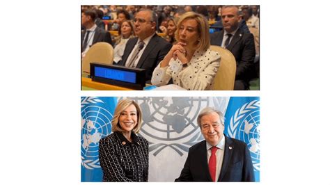 Lebanons First Lady Joins Un Womens Conference Meets Un Chief