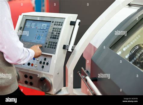 Man Working At Programmable Machine Stock Photo Alamy