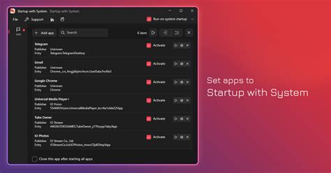 startup with system
