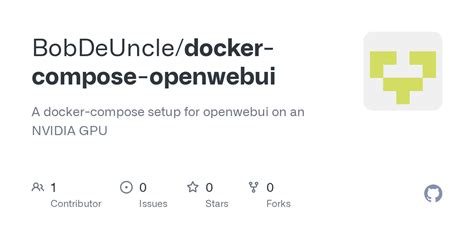 Releases · Bobdeuncledocker Compose Openwebui · Github