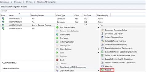 Perform A Client Restart From SCCM Console Prajwal Org
