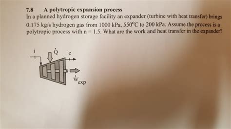 Solved A Polytropic Expansion Process In A Planned Hydrogen