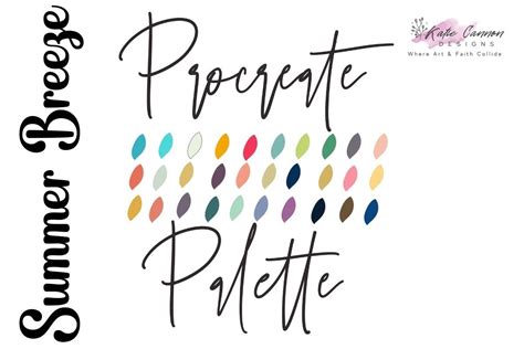 Summer Breeze Procreate Color Palette Graphic By Katie Cannon Designs Creative Fabrica