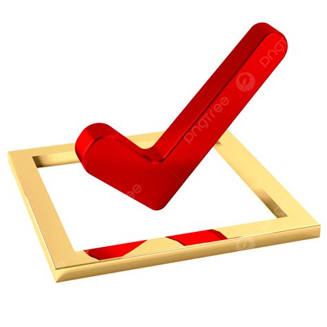 Tanda Kotak Centang Rendering 3d Rendering 3d Benar Tanda Cek Png Transparan Clipart Dan File
