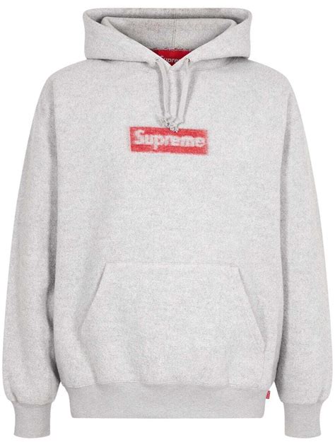 Supreme Inside Out Box Logo Heather Hoodie Grey Editorialist