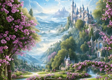 동화 속 웅장한 성 만화 전래 동화 성 배경 일러스트 및 사진 무료 다운로드 Pngtree