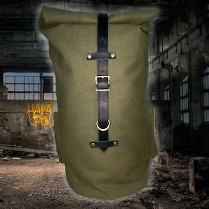 Sissy Bar Duffle Bag Waxed Canvas Chopper Bobber Custom Etsy