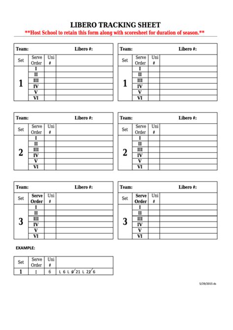 Libero Tracking Sheet Printable Pdf Download